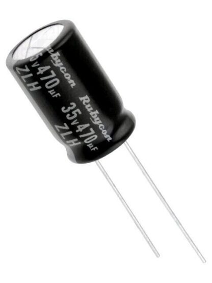35v 470uf 10x16mm Rubycon ZLH Low ESR Capacitor - FPV Fanatics